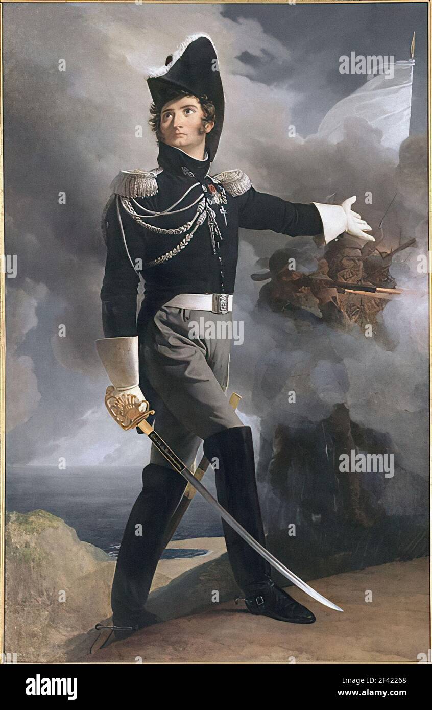 Pierre-Narcisse Guérin - Portrait Louis Du Vergier 1819 Stock Photo - Alamy