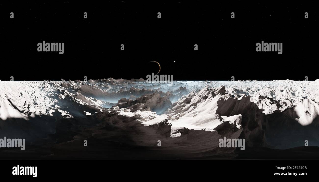 360 degree Europa surface, mysterious icy moon of Jupiter ...