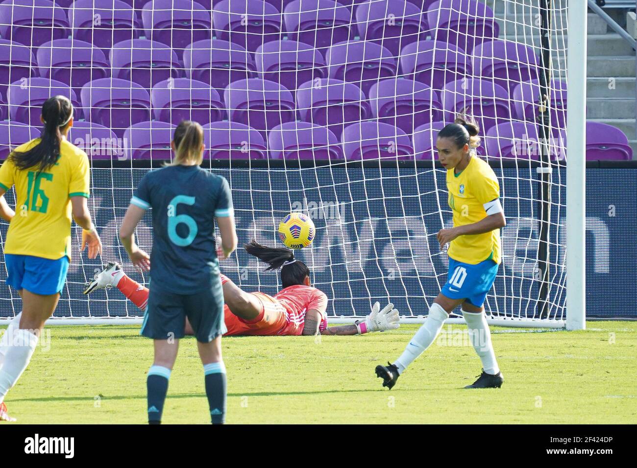 Orlando, Florida, USA, February 18, 2021, Brazilian player Marta #10 ...