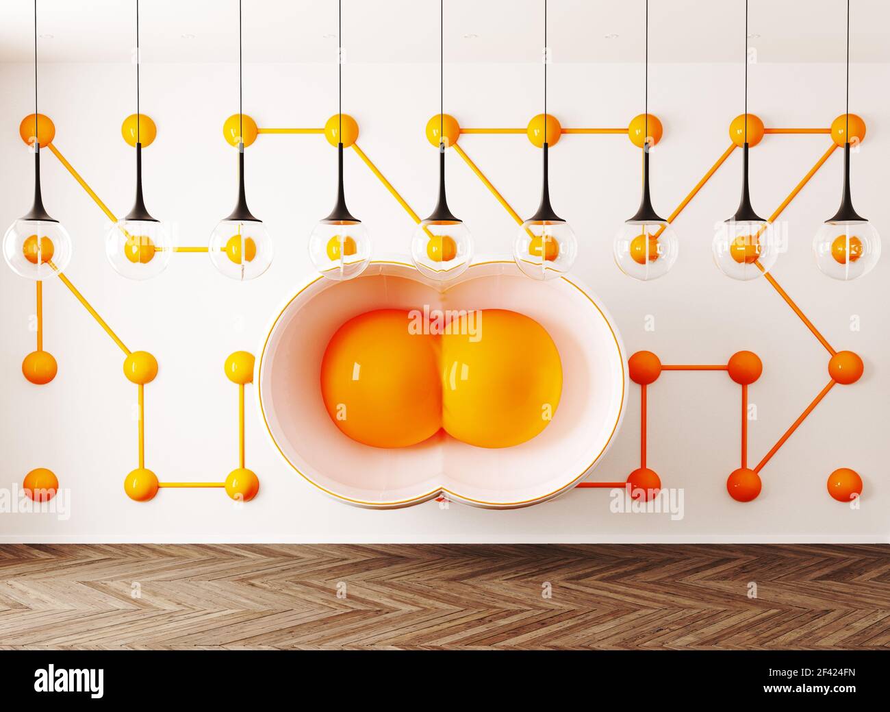 conceptual interior design. 3d rendering Stock Photo - Alamy