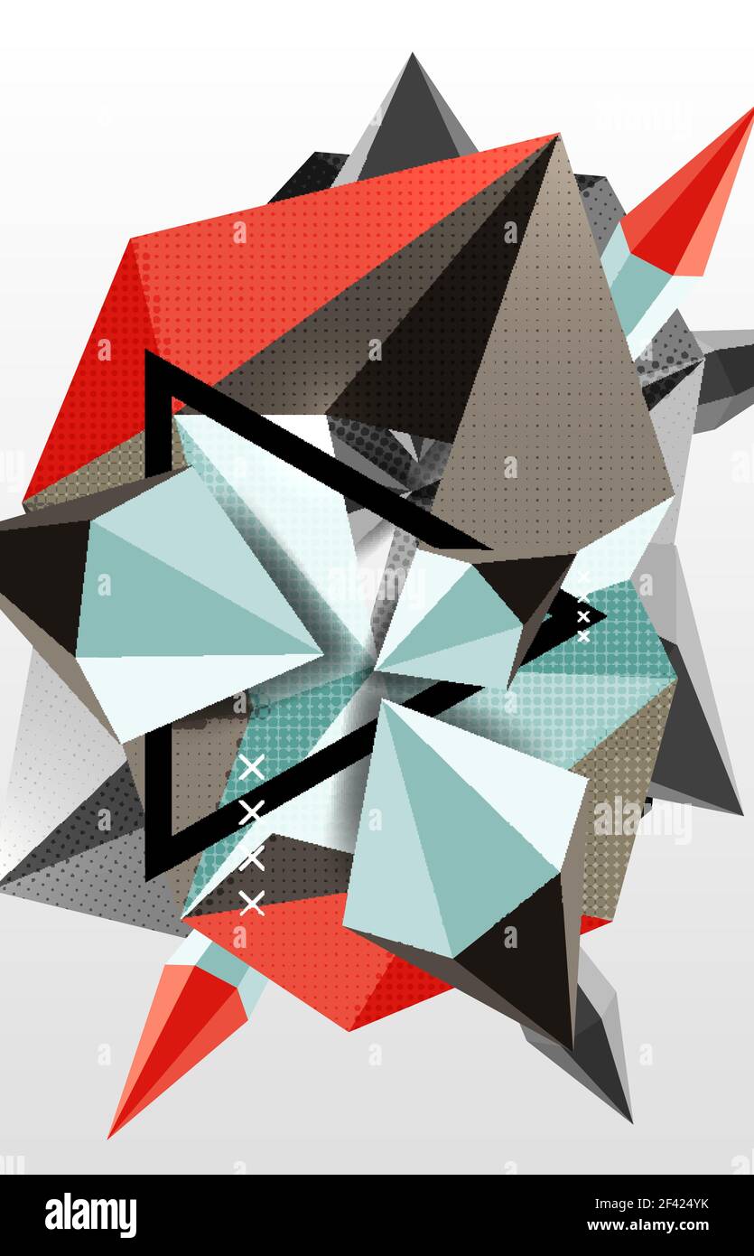 3d polygonal elements abstract background. 3d polygonal elements ...