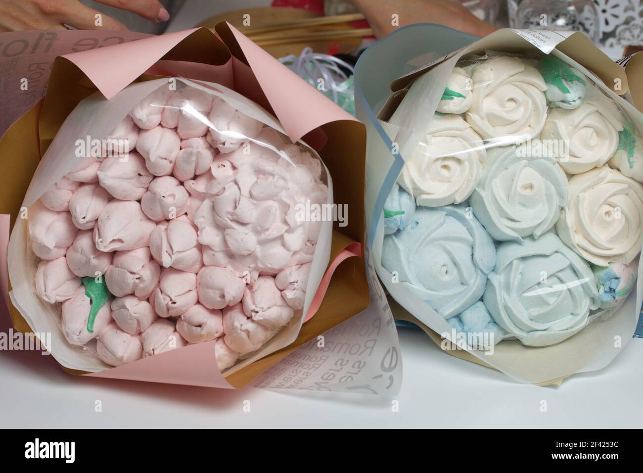 Zephyr bouquet in wrapping paper. Tulips and roses from zephyr Stock ...