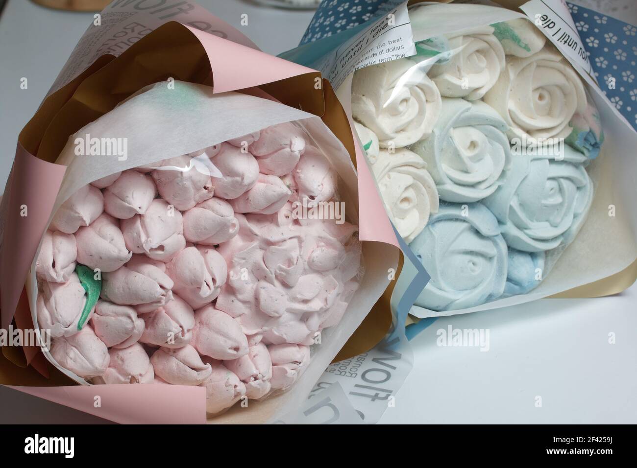 Zephyr bouquet in wrapping paper. Tulips and roses from zephyr Stock ...