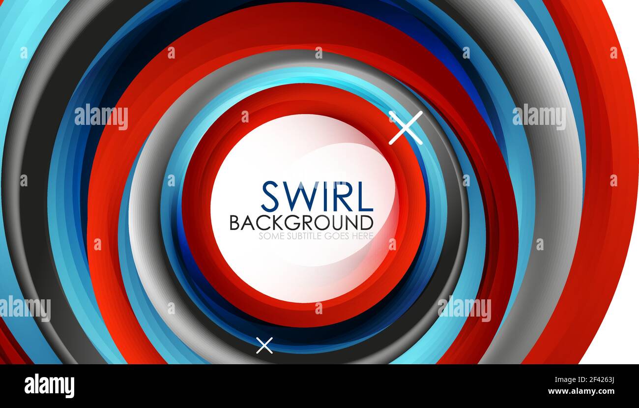 Spiral swirl flowing lines 3d vector abstract background. Spiral swirl ...