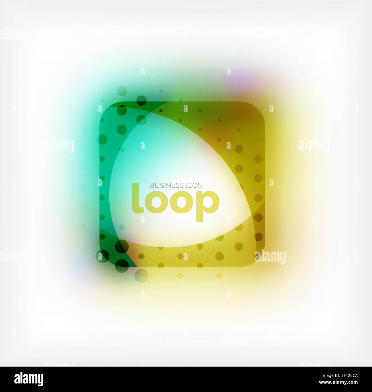 Vector square loop business symbol, geometric icon created of waves ...