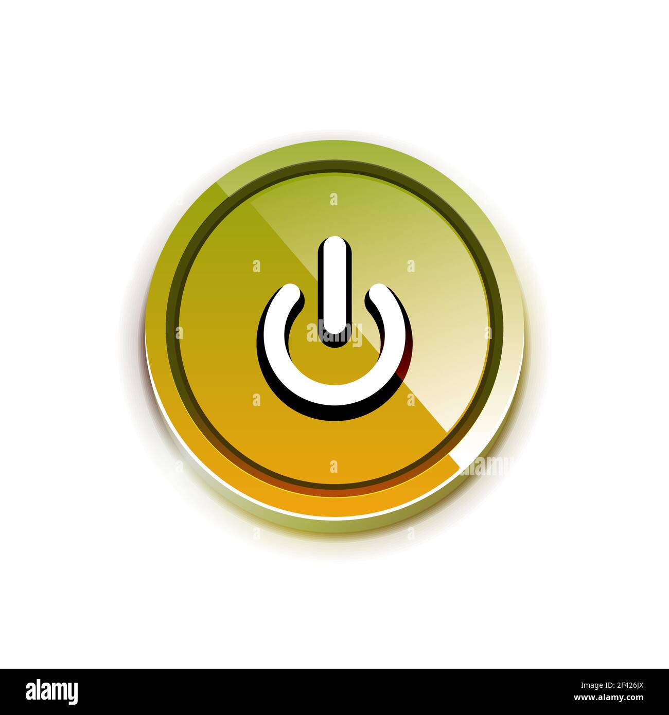 Power button icon, start symbol, web design UI or application design element. Power button icon ...