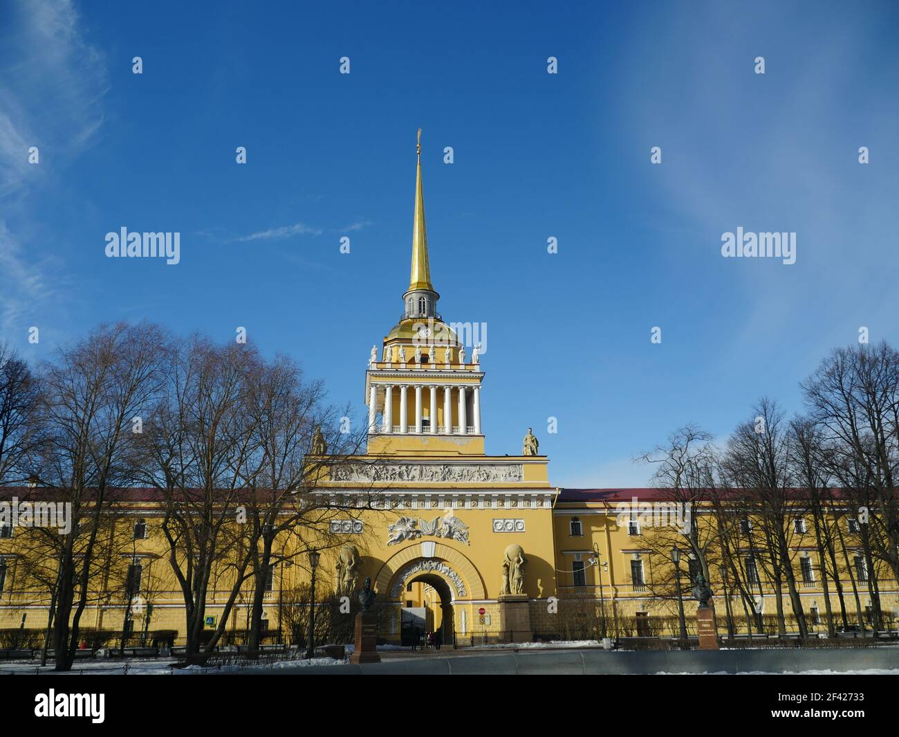 St. Petersburg, Russia, March 12, 2021.Admiralty building, main ...