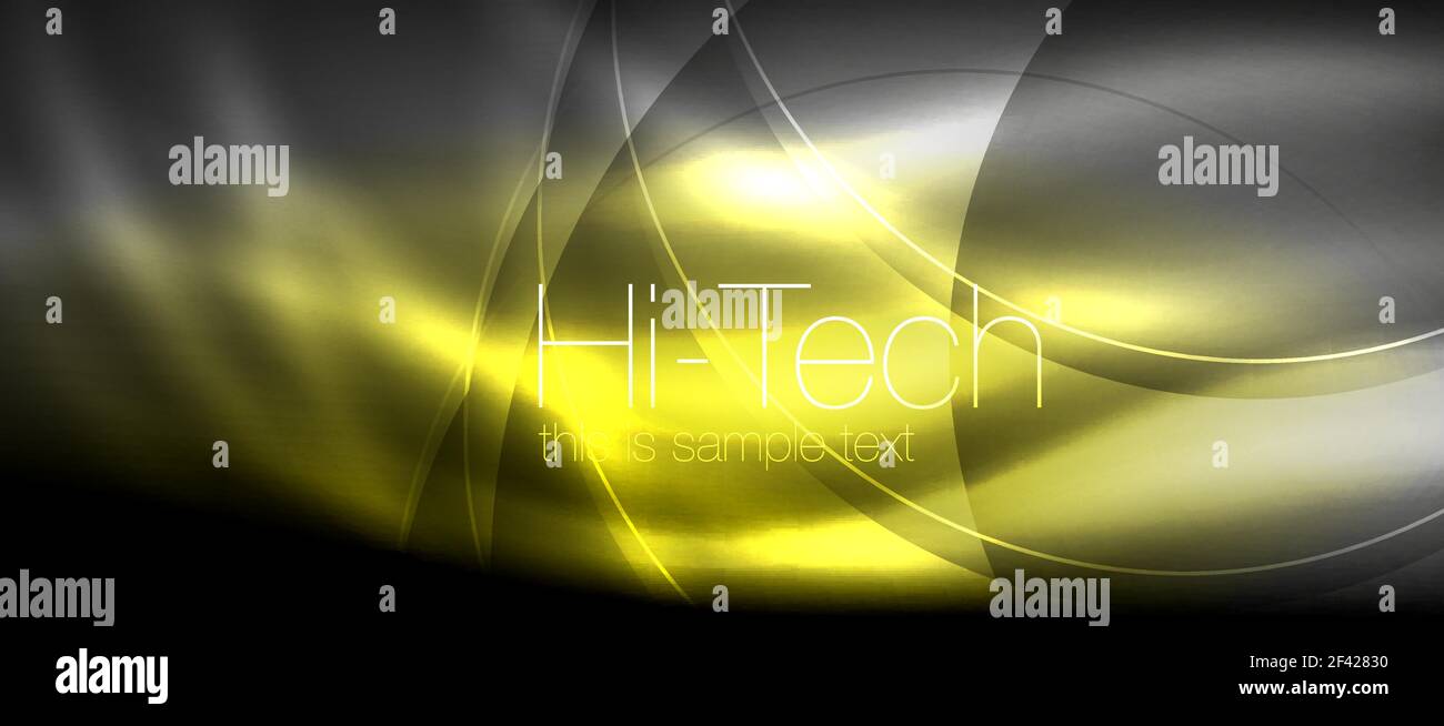 Glossy light effect neon glowing waves, shiny lights. Glossy light ...