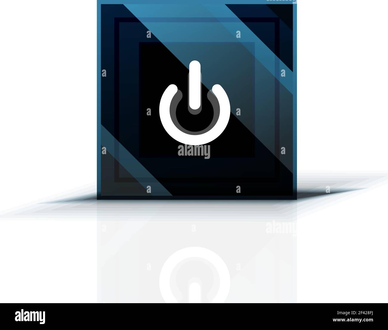 Power button icon, start symbol, web design UI or application design element. Power button icon ...