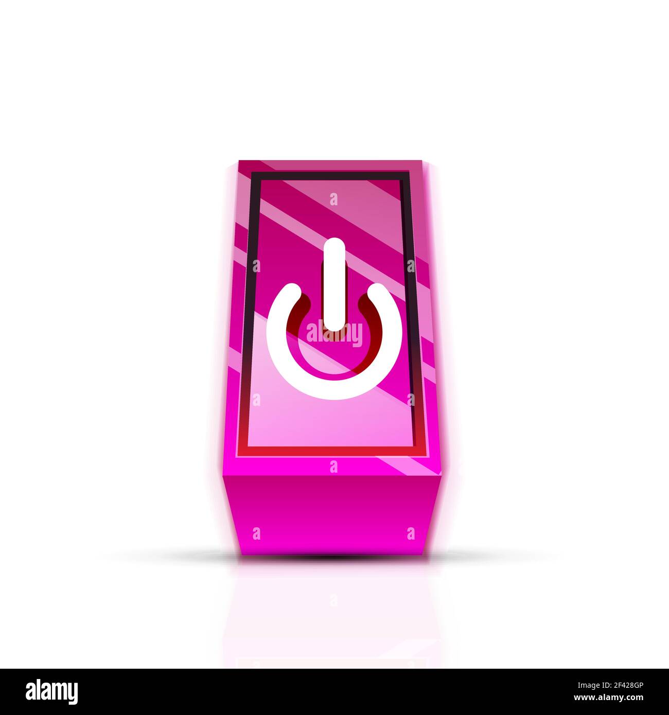 Power button icon, start symbol, web design UI or application design ...