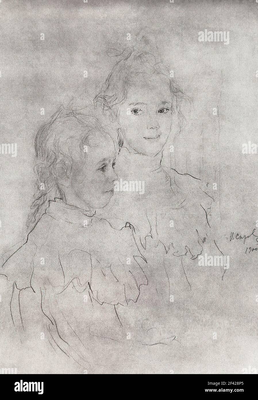 Valentin Serov - Portrait Daughter S Botkin 1900 Stock Photo - Alamy