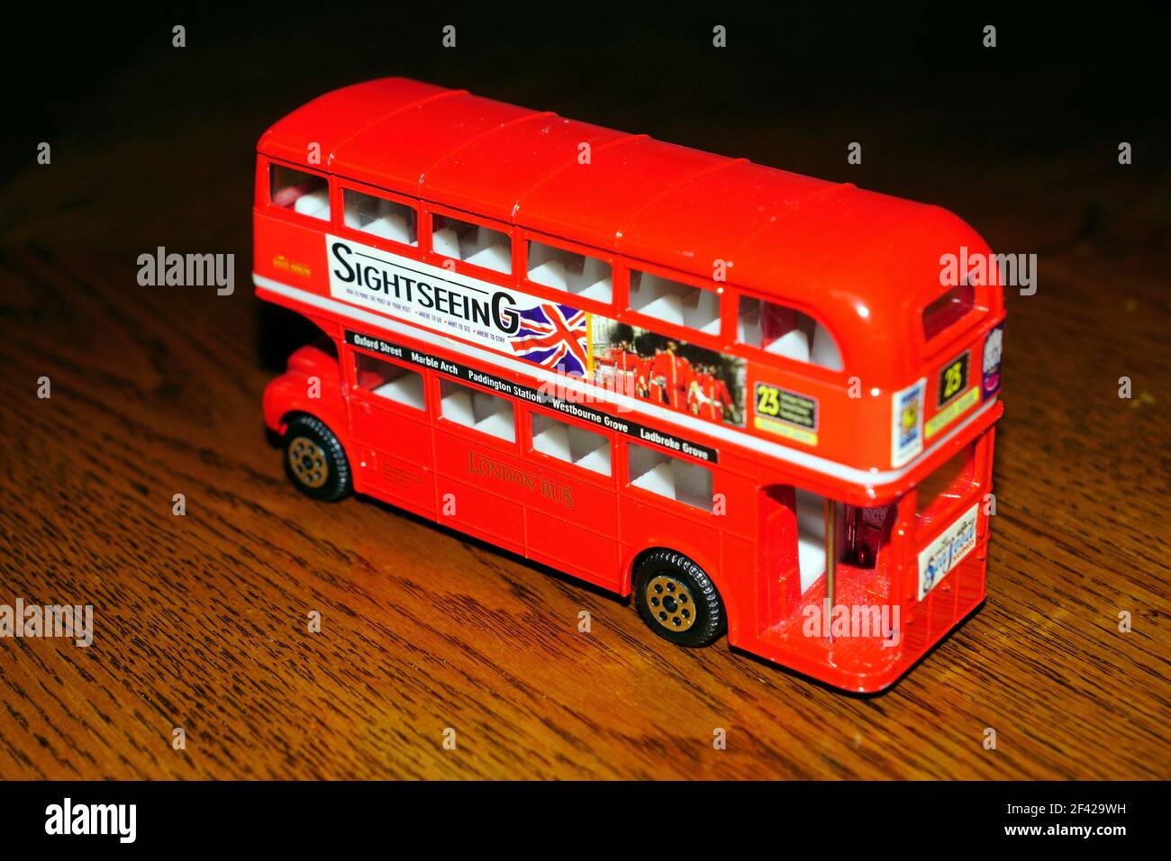 Rear platform red double decker routemaster bus hi-res stock ...