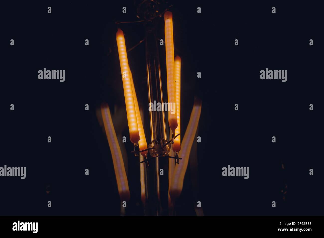 Old bulb filament design macro shot vintage Stock Photo - Alamy