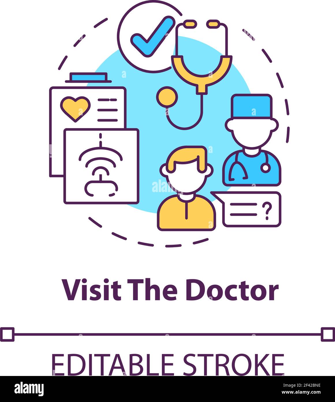 Visit the doctor concept icon Stock Vector Image & Art - Alamy