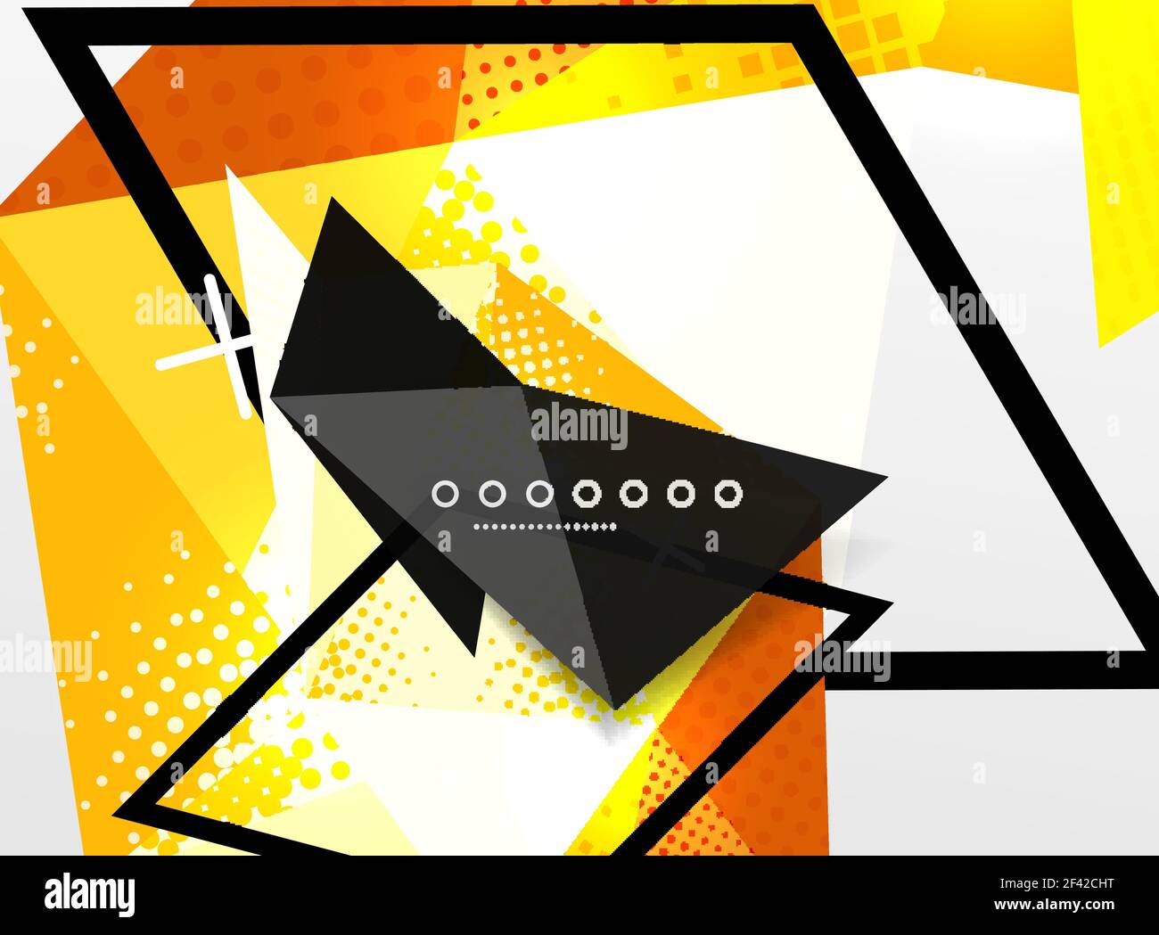 Vector color geometric abstract composition, triangular and polygonal ...