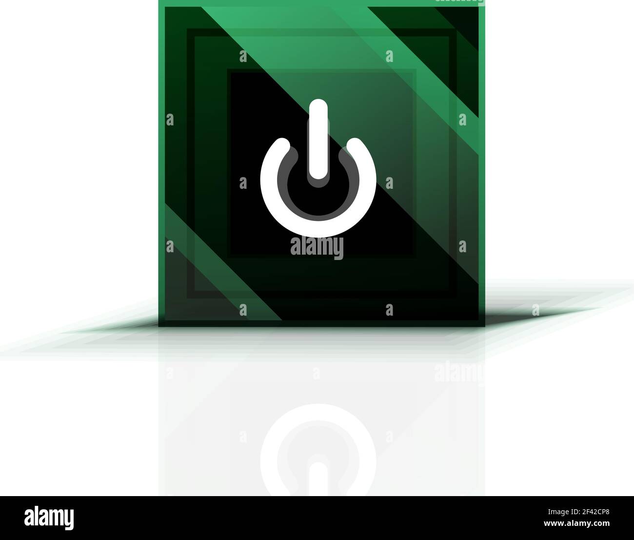 Power button icon, start symbol, web design UI or application design element. Power button icon ...