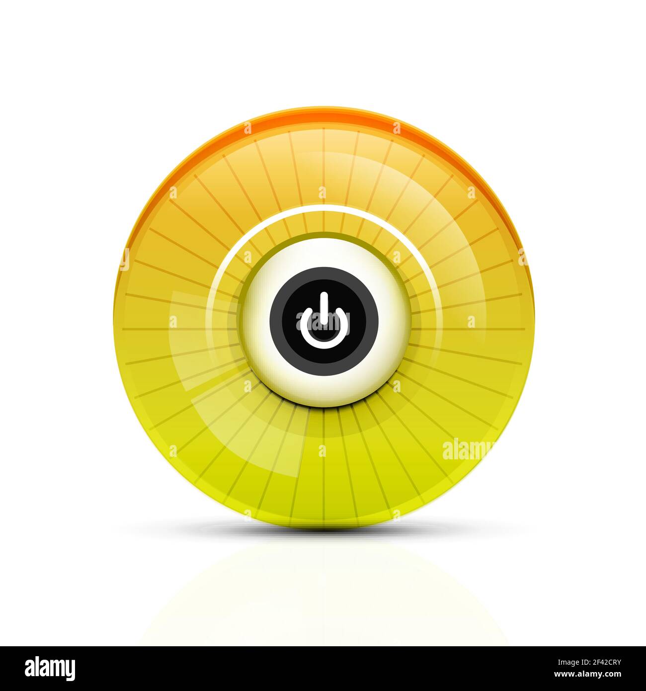Power button icon, start symbol, web design UI or application design ...