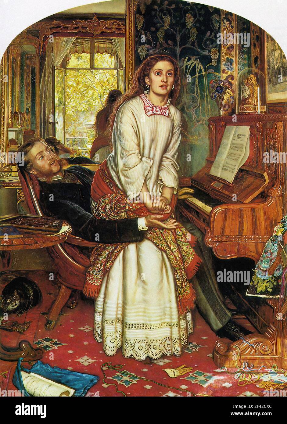 William Holman Hunt- Awakening Conscience 1853 Stock Photo - Alamy