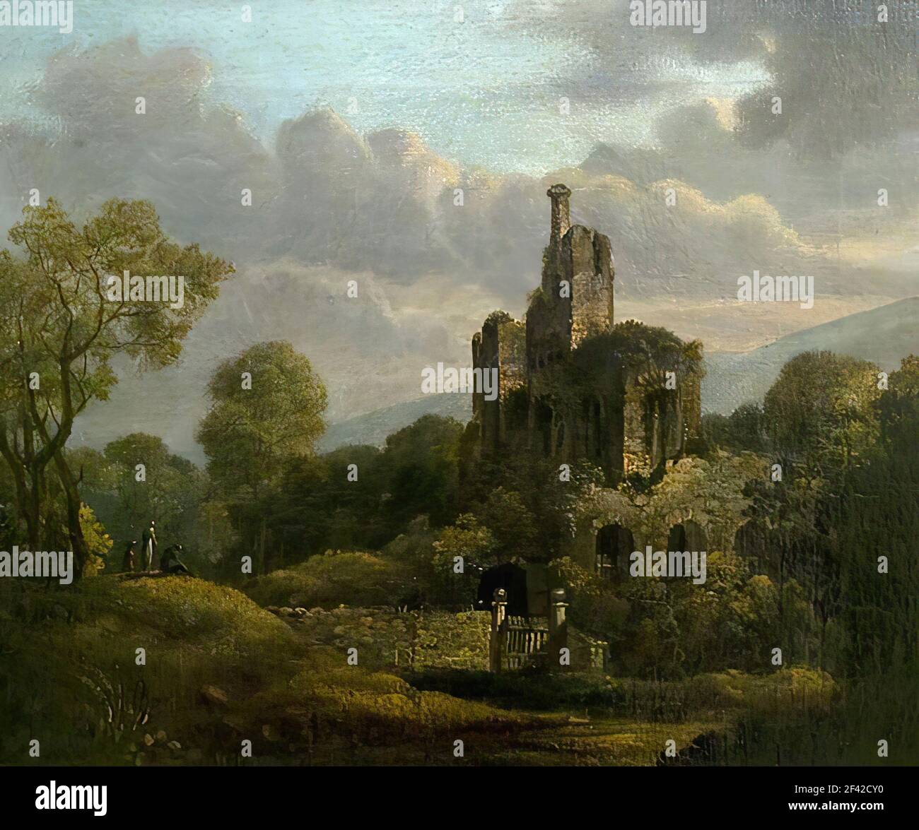 William J. Shayer - Landscape with Ruined Castle Stock Photo - Alamy