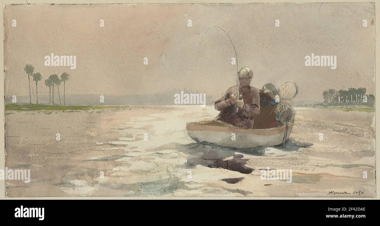 Winslow Homer - Bass Fishing Florida Stock Photo - Alamy