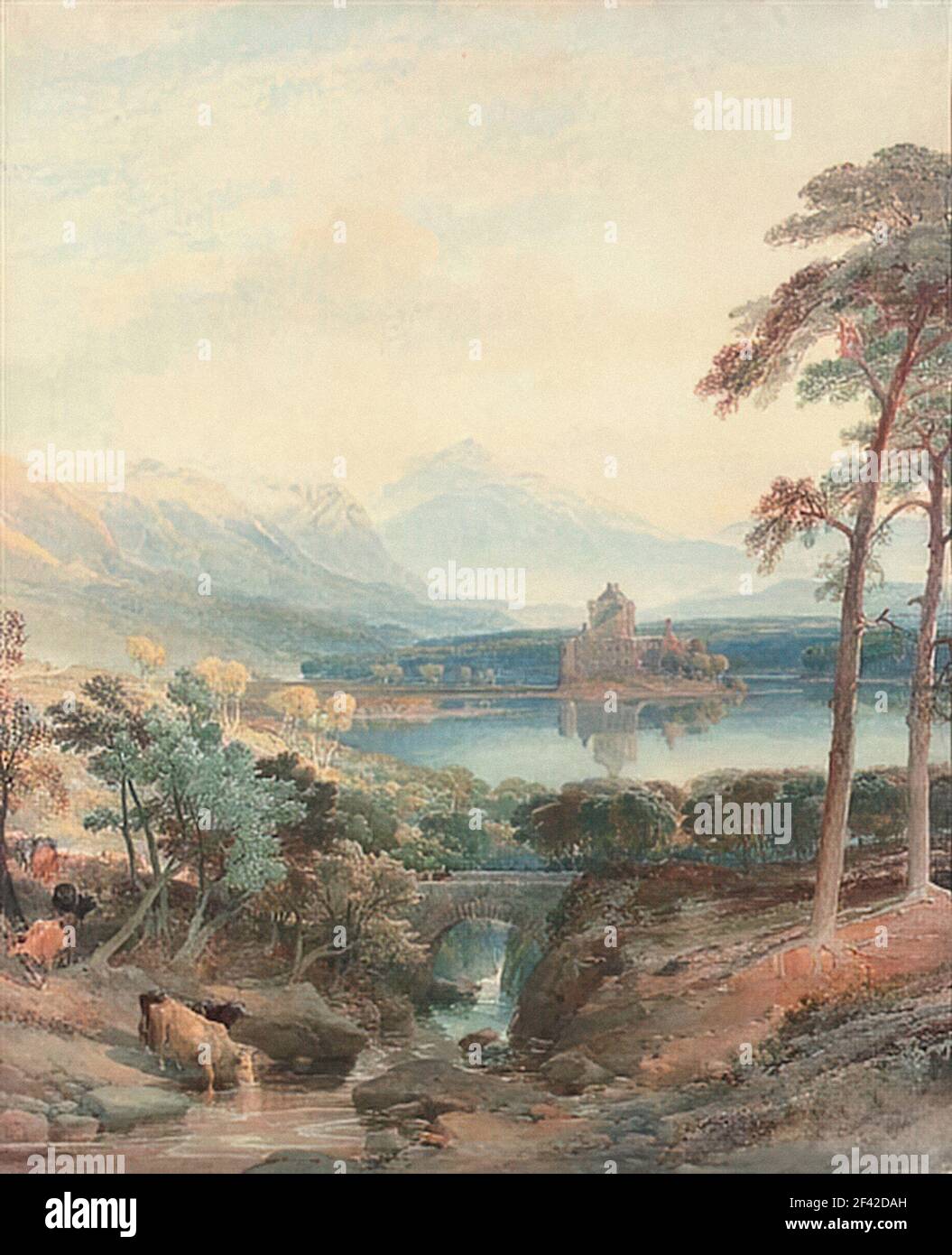 William Leighton Leitch - Crisp Morning Kilchurn Castle Stock Photo - Alamy