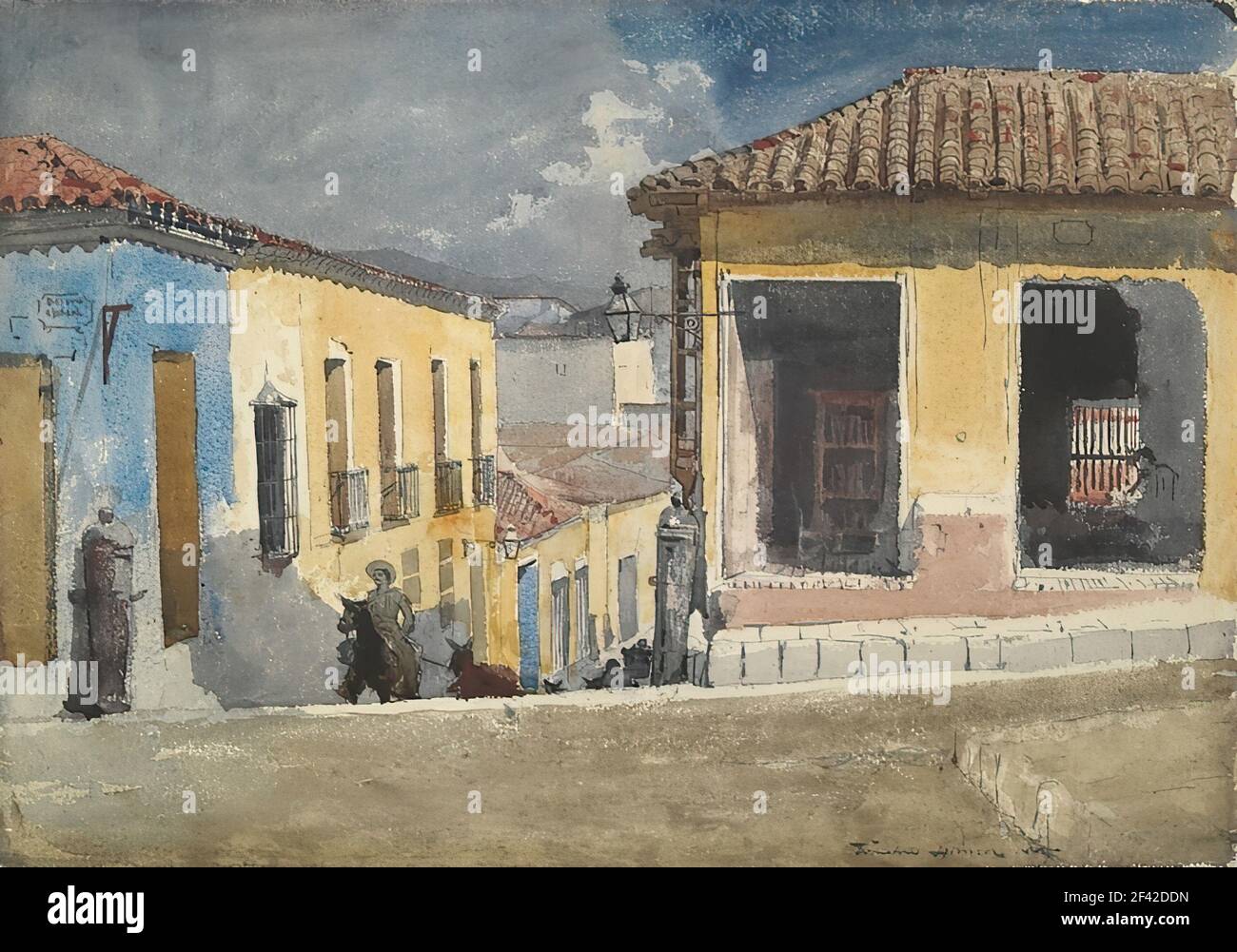 Winslow Homer - Santiago De Cub Street Scene Stock Photo - Alamy