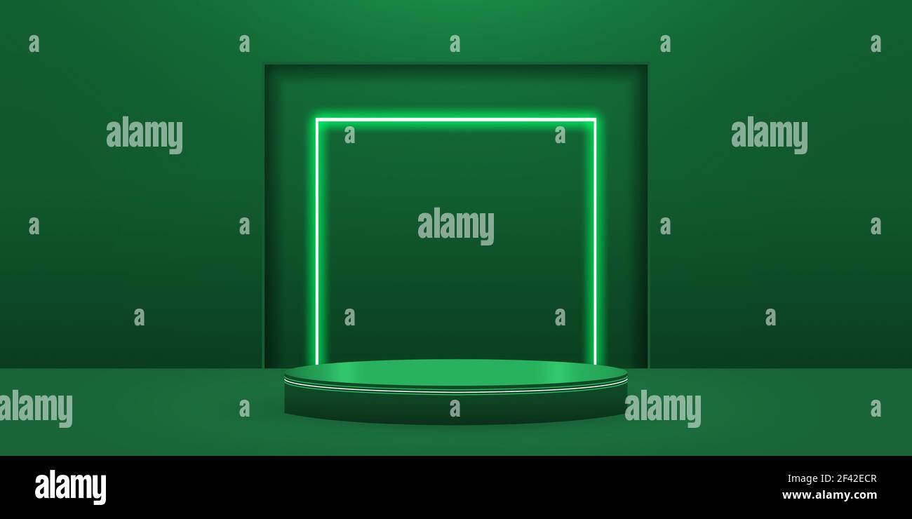 Modern 3D Rendered stage Illustration with Podium. 3D Rendered ...