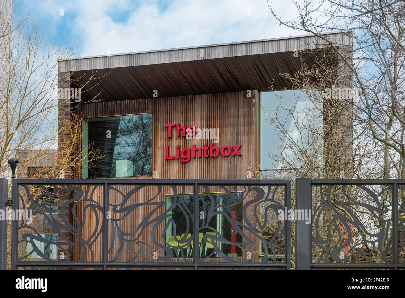 The Lightbox, an art gallery and museum in Woking, Surrey, UK Stock ...