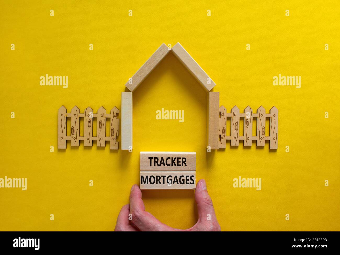 Tracker mortgage symbol. Concept words 'Tracker mortgage' on wooden ...