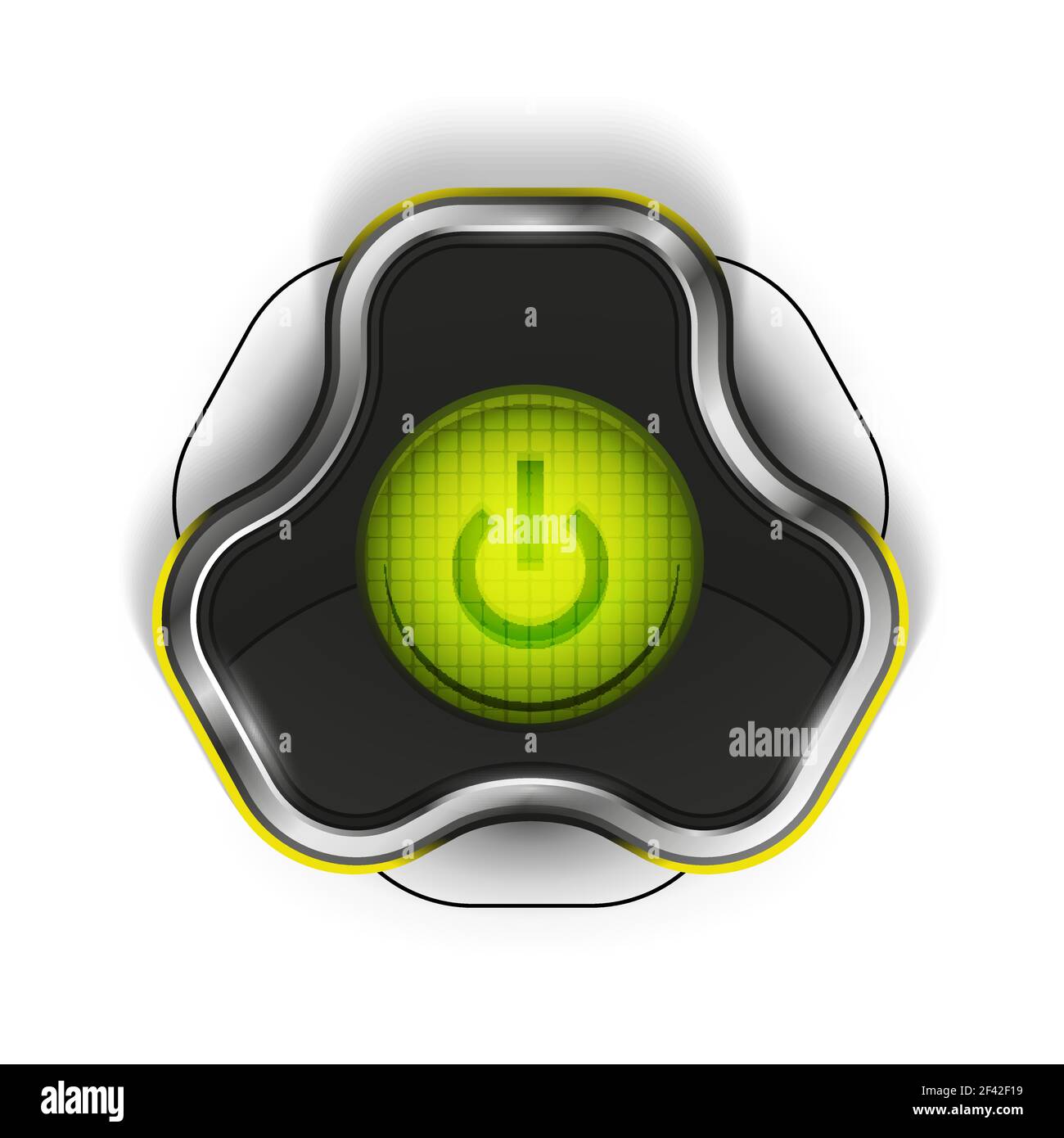 Techno futuristic start power button. Techno futuristic start power ...