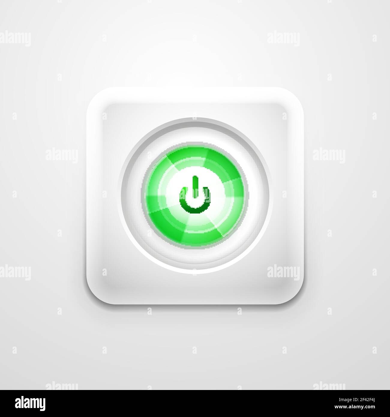 Power button technology logo, digital art techno concept, on off icon ...