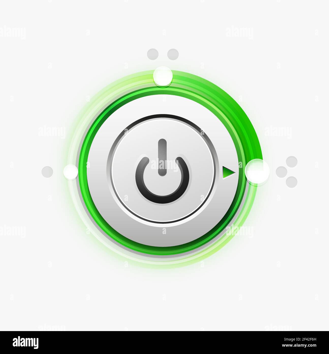 Power button technology logo, digital art techno concept, on off icon ...