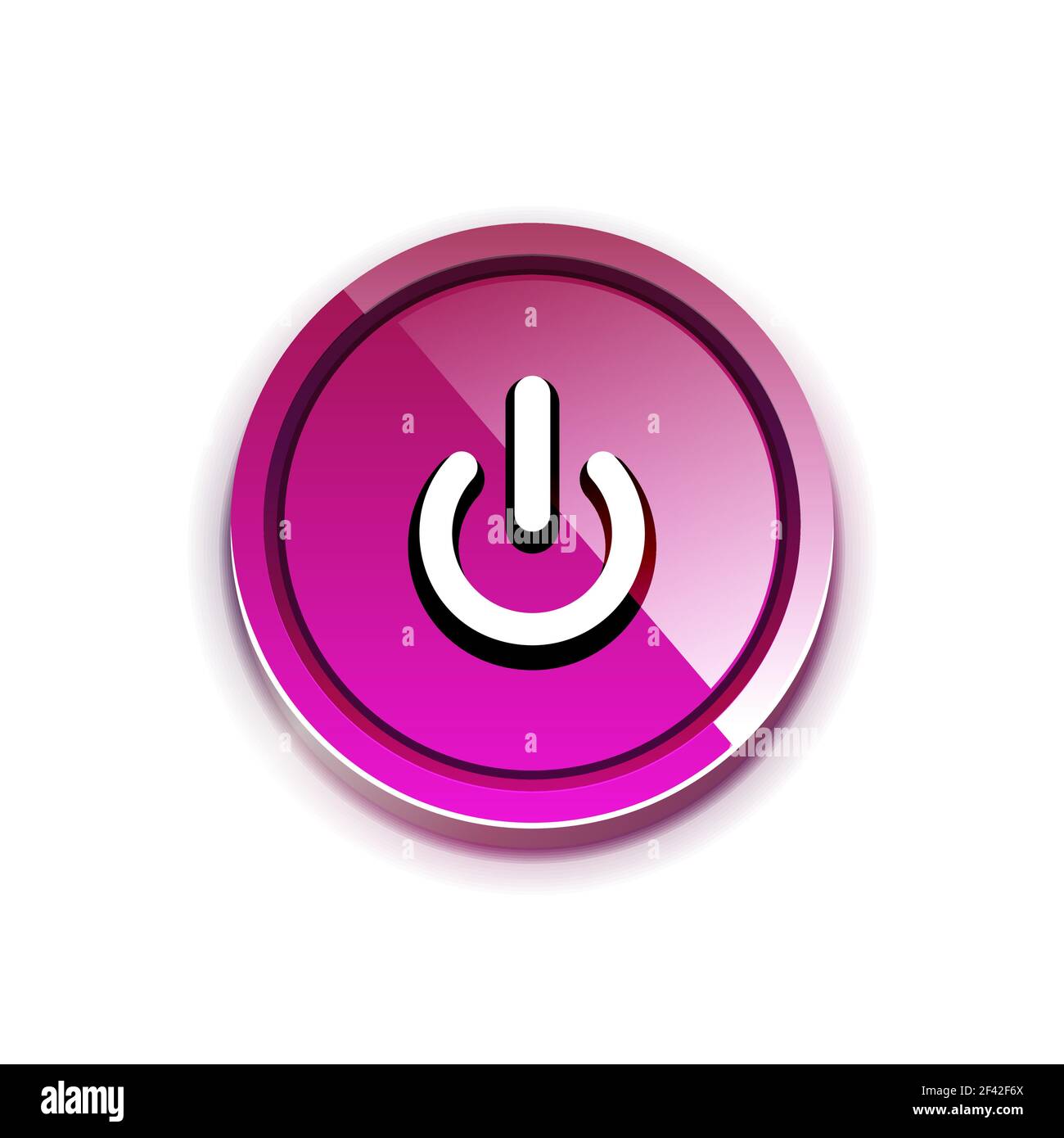 Power button icon, start symbol, web design UI or application design element. Power button icon ...