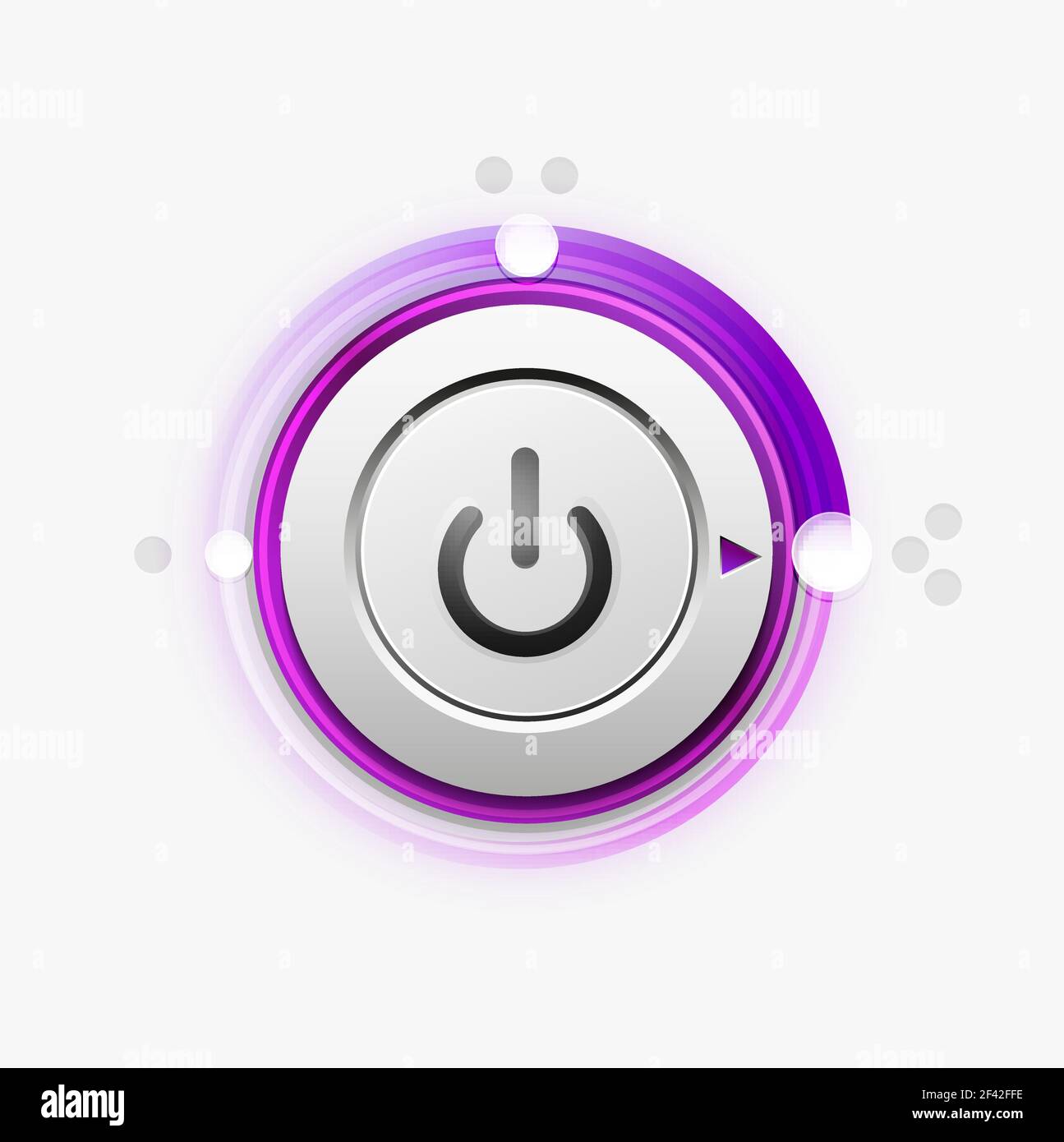 Power button technology logo, digital art techno concept, on off icon ...