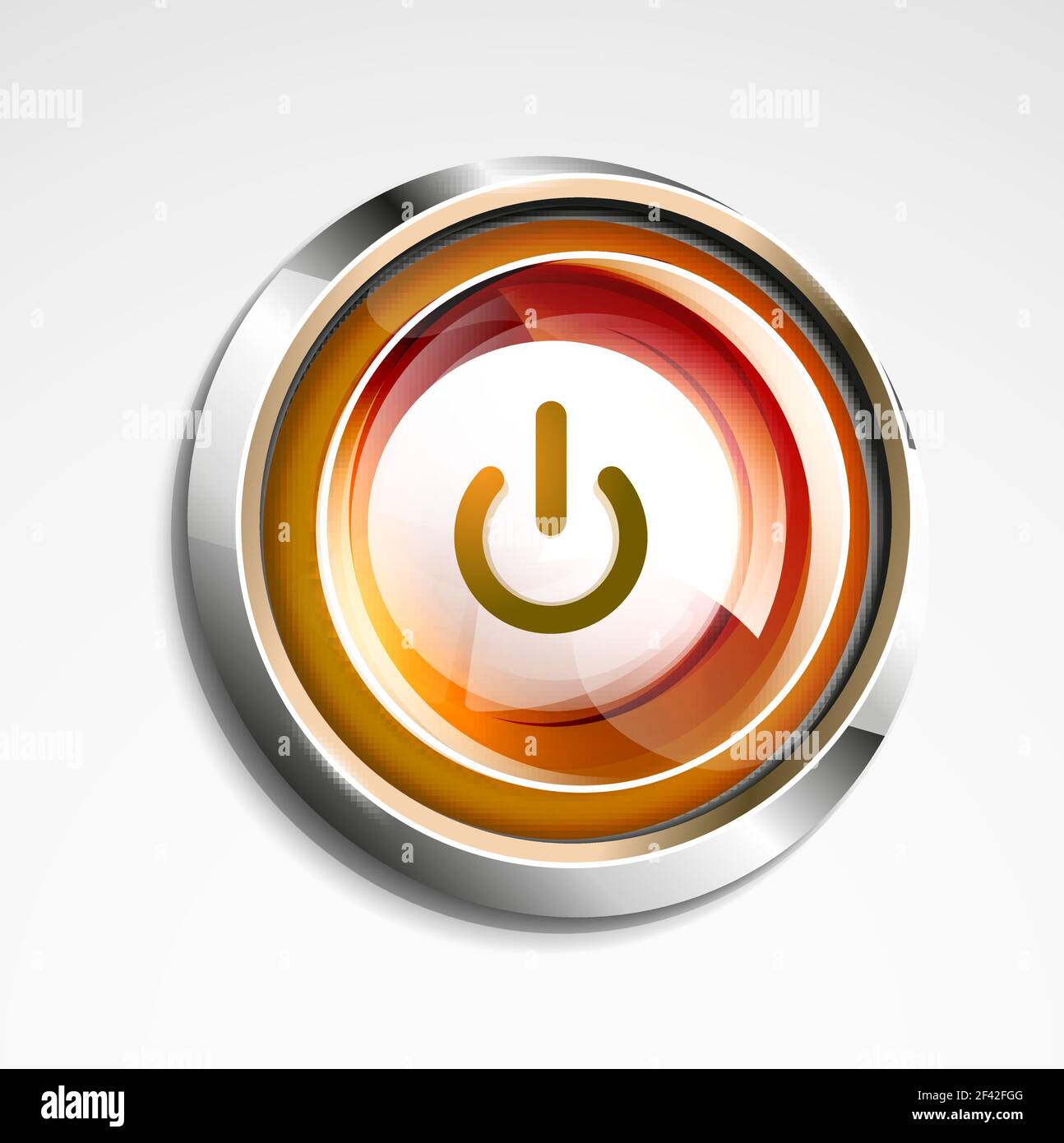 Power button technology logo, digital art techno concept, on off icon ...