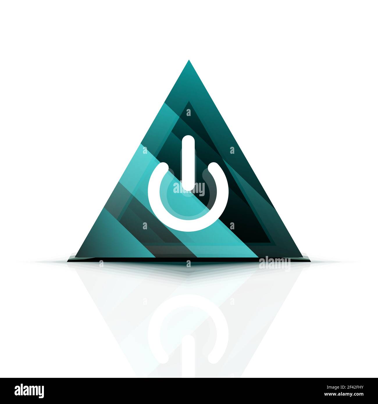 Power button icon, start symbol, web design UI or application design ...