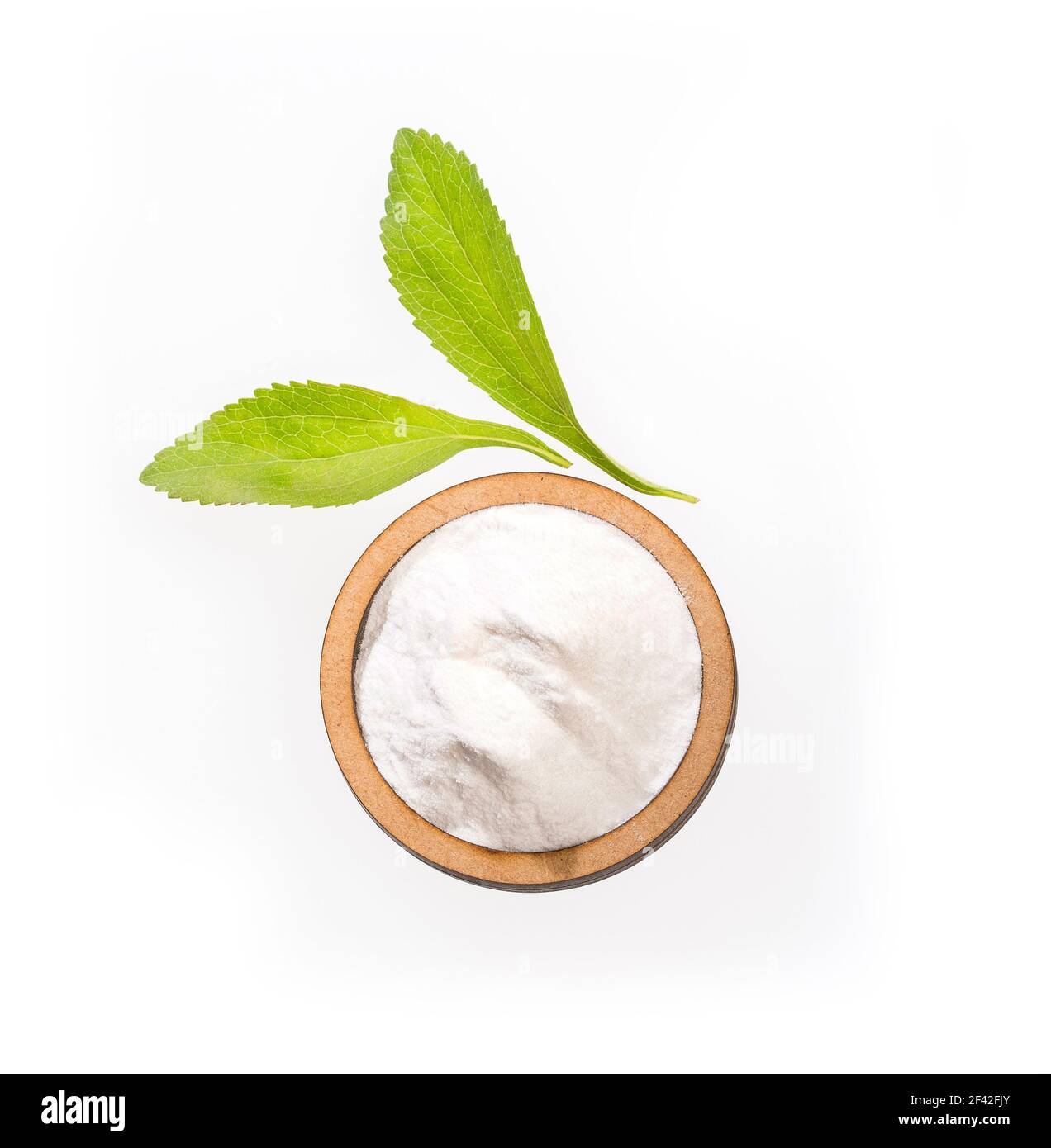 Natural sweetener in powder from stevia plant - Stevia rebaudiana Stock ...