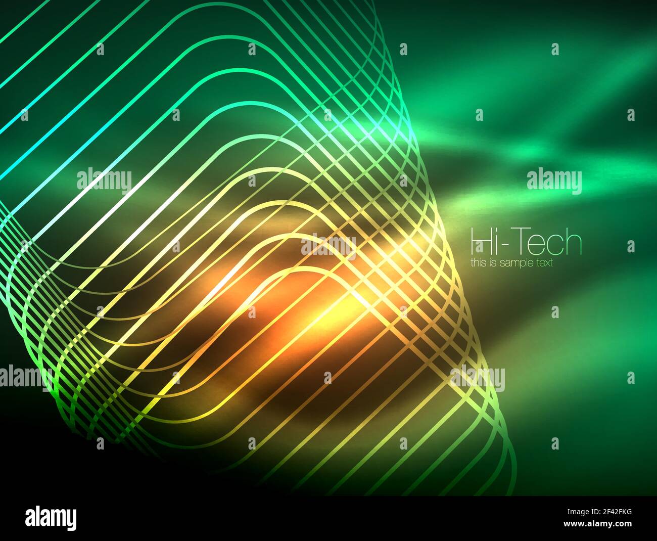 Neon glowing outline squares in dark. Neon glowing outline squares in ...