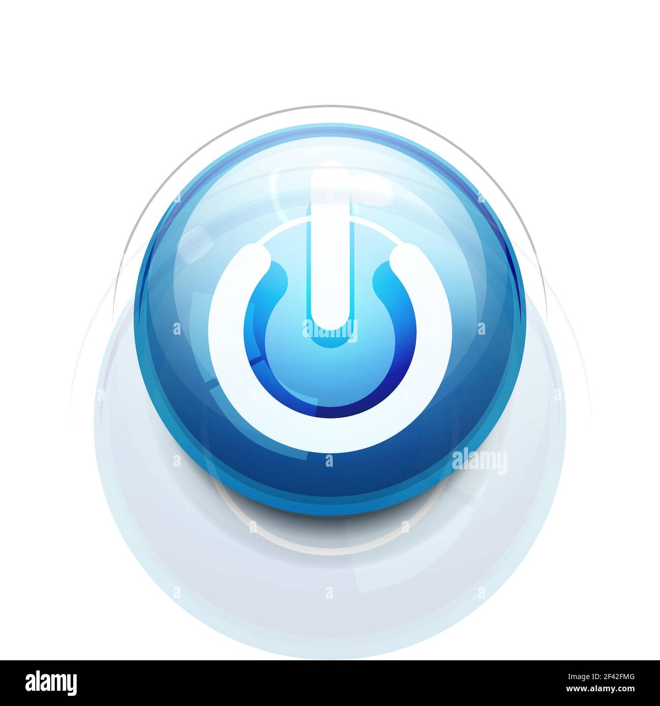 Power button icon, start symbol, web design UI or application design element. Power button icon ...