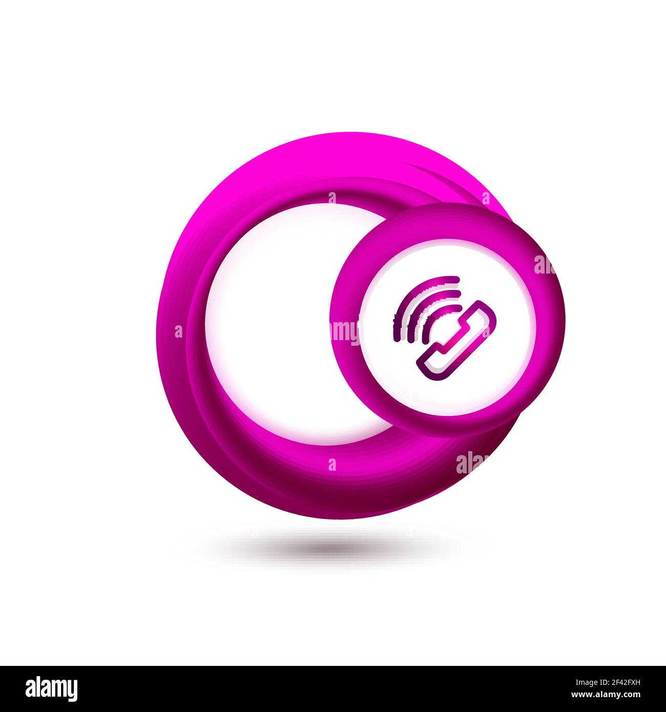 Old fashioned phone button, call center support icon. Old fashioned ...