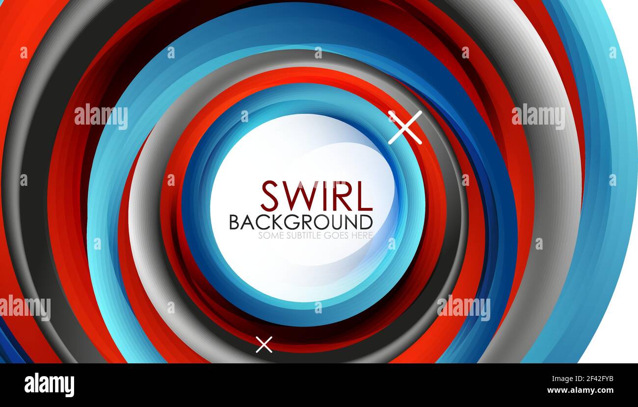 Spiral swirl flowing lines 3d vector abstract background. Spiral swirl ...