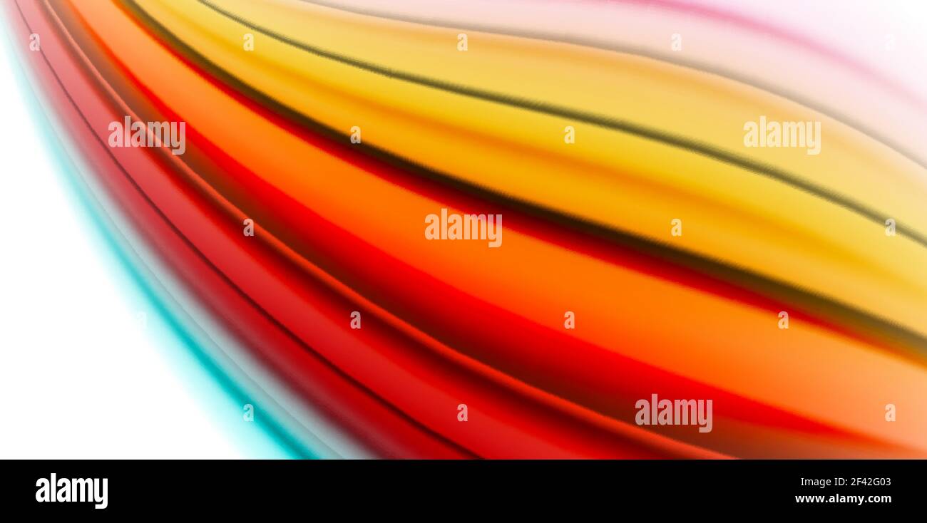 Gel jelly fluid flowing liquid rainbow style colours, wave abstract ...