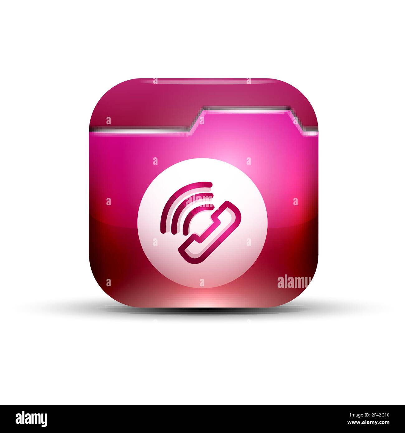Phone button, call support idea, vector illustration. Phone button ...