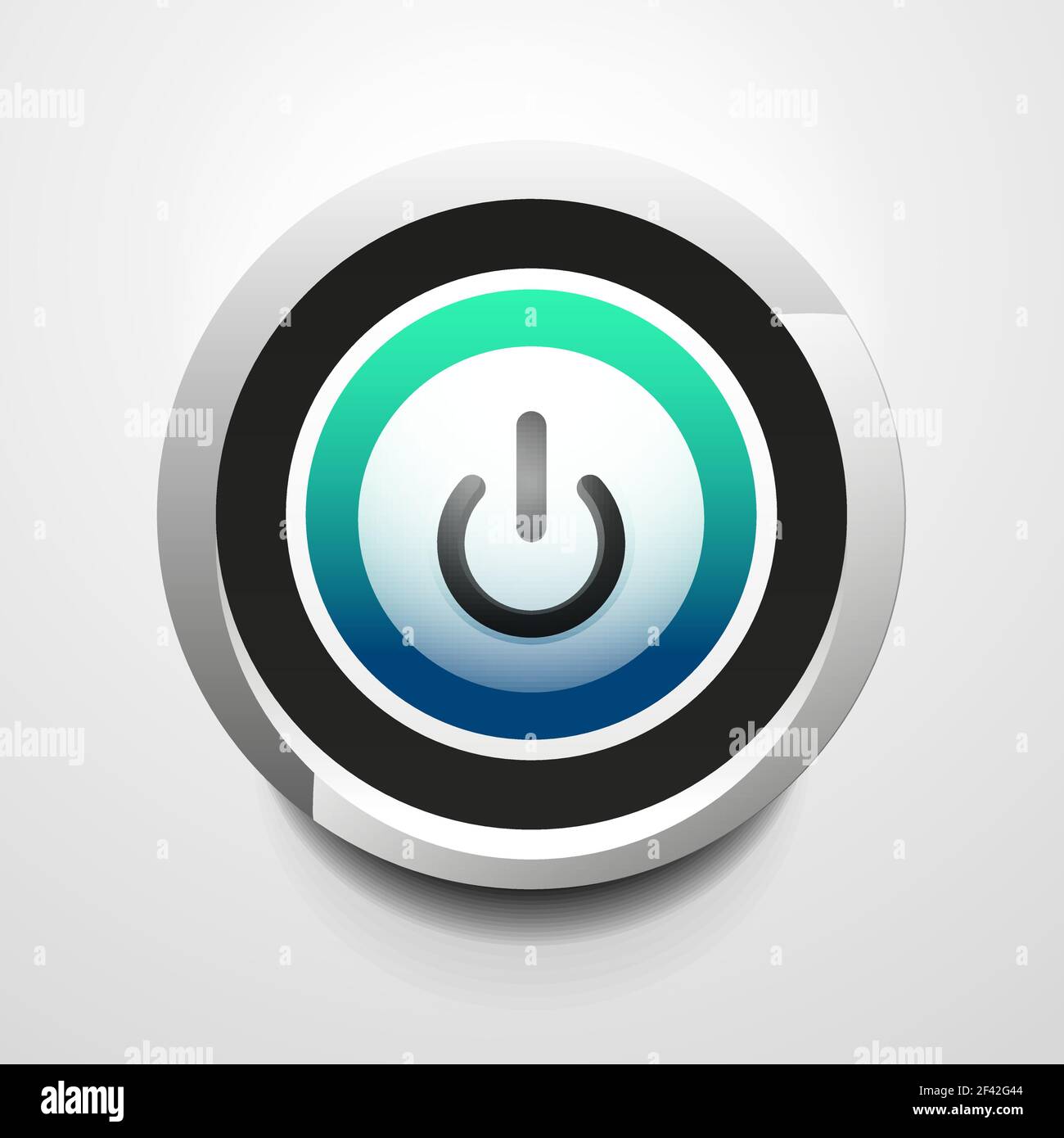 Power button technology logo, digital art techno concept, on off icon ...