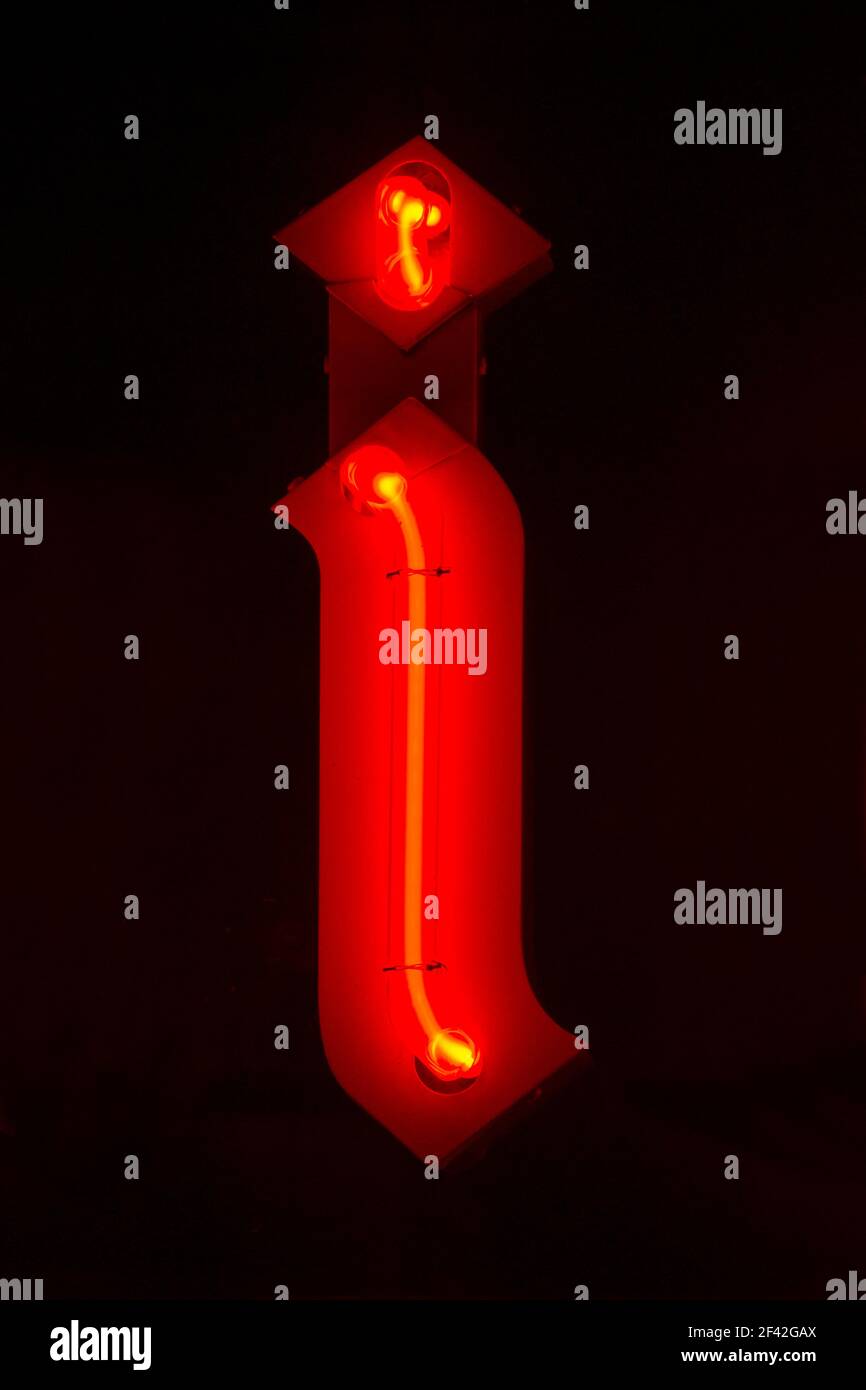 Neon letter i hi-res stock photography and images - Alamy