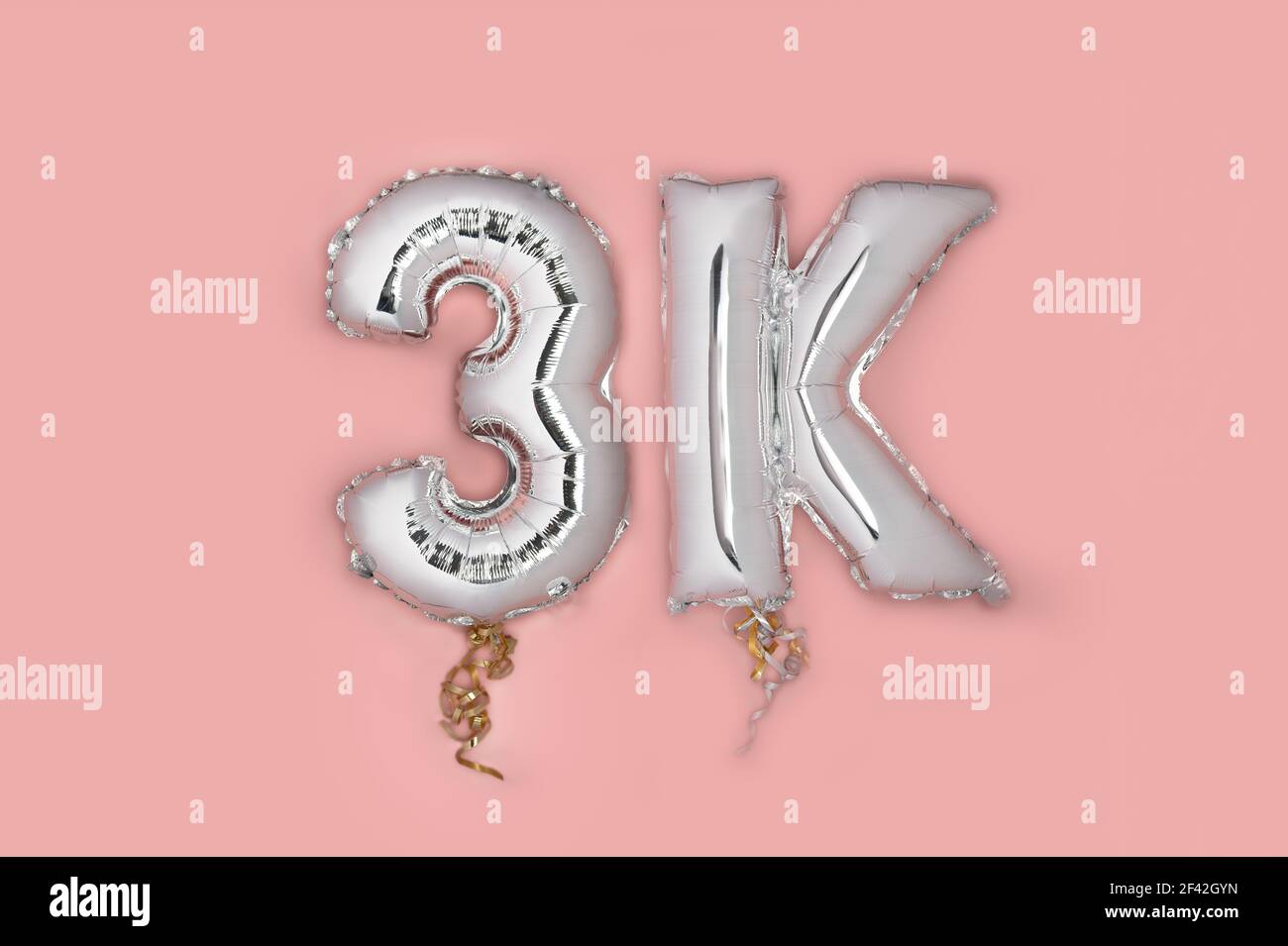 Silver Number Balloons 3K Stock Photo - Alamy