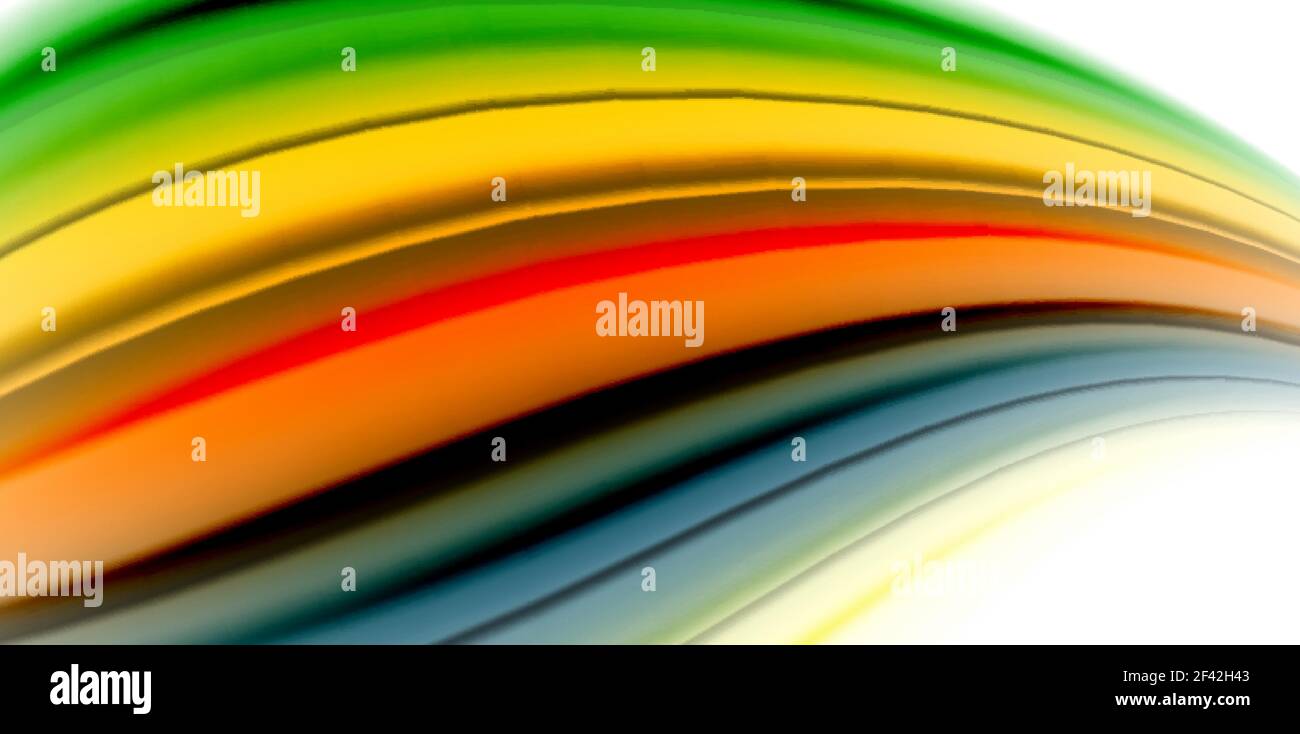 Gel jelly fluid flowing liquid rainbow style colours, wave abstract ...