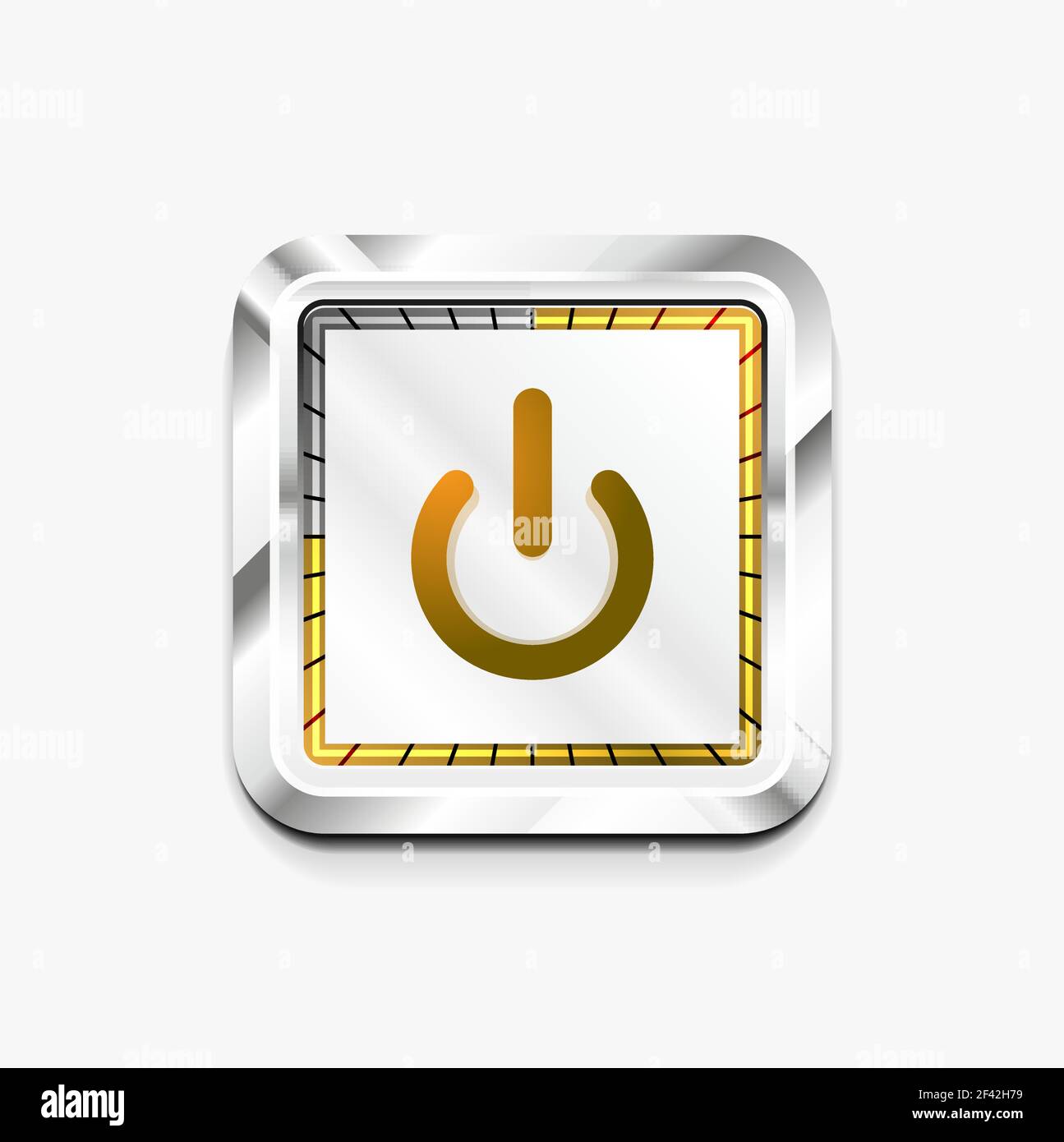 Power button technology logo, digital art techno concept, on off icon ...