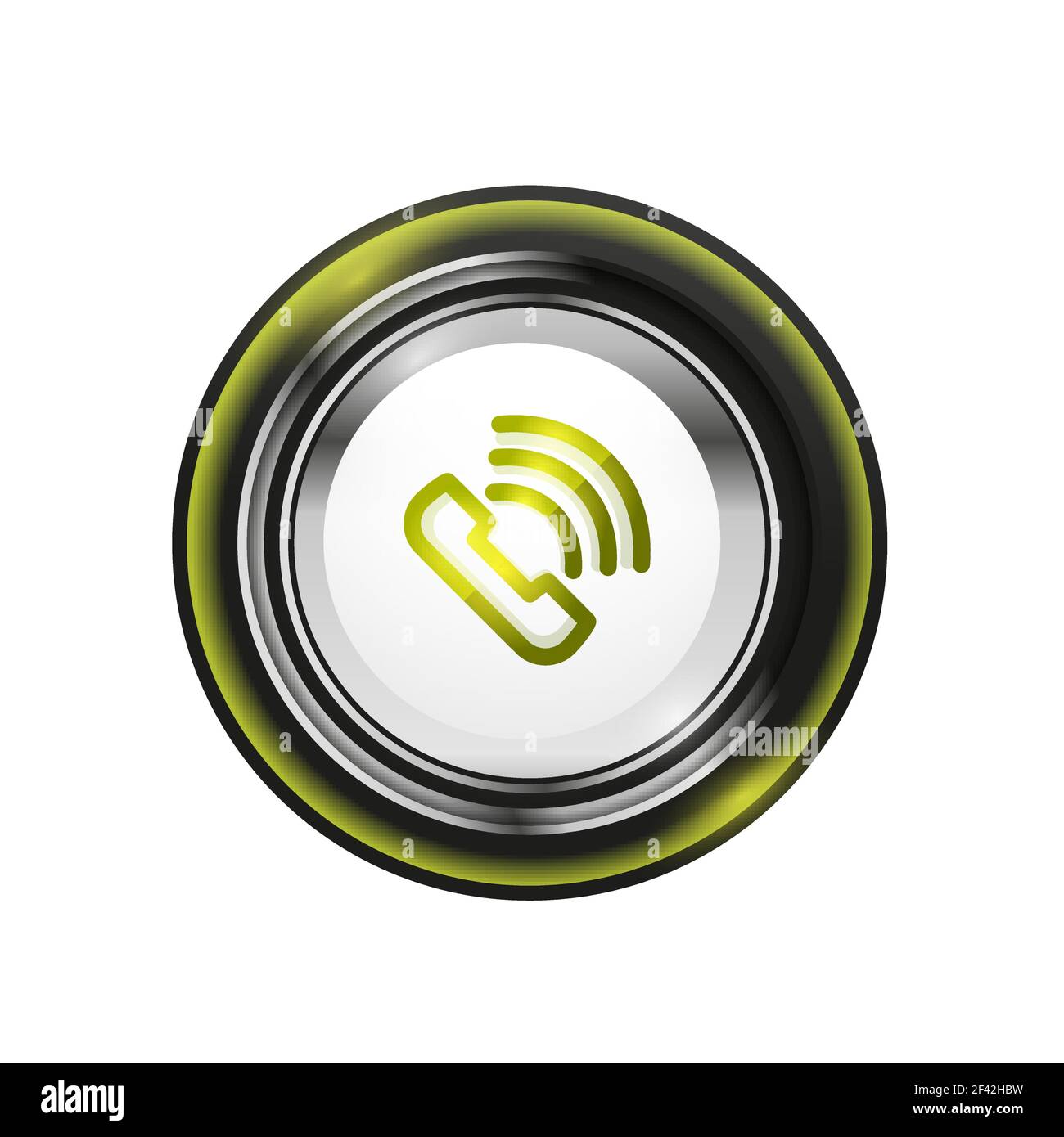 Old fashioned phone button, call center support icon. Old fashioned ...