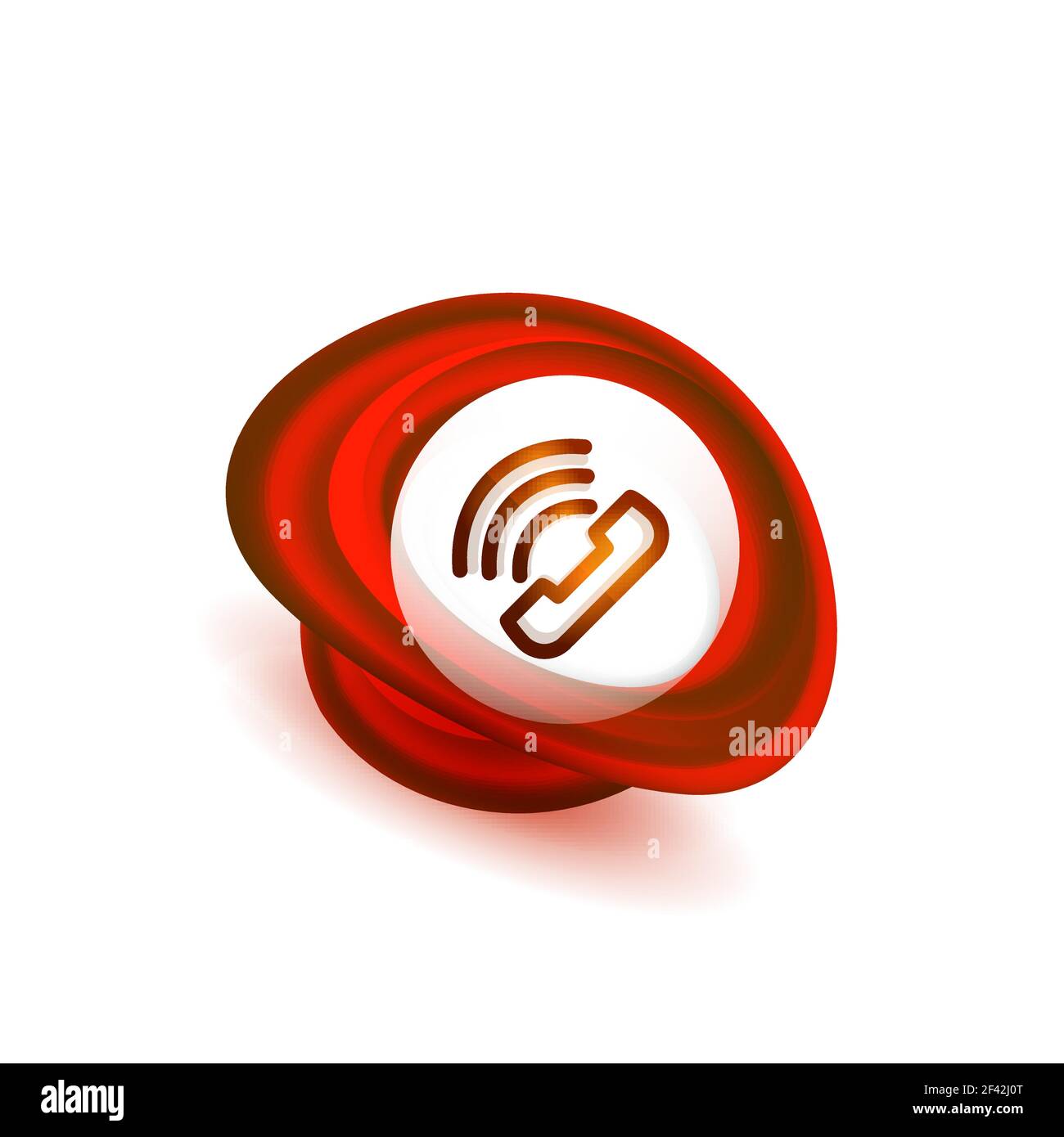 Old fashioned phone button, call center support icon. Old fashioned ...